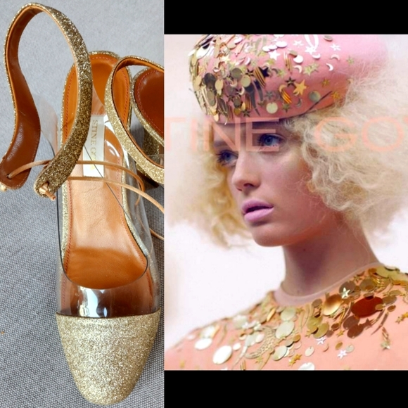 STINE GOYA | Shoes | Stine Goya Luxury Glossy Clear W Gold Sparkle ...